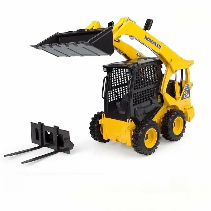 Металлическая модель Komatsu SK820-8 UH8177 колесный фронтальный погрузчик с ковшом и вилочным захватом 1:25 для коллекционеров и детей