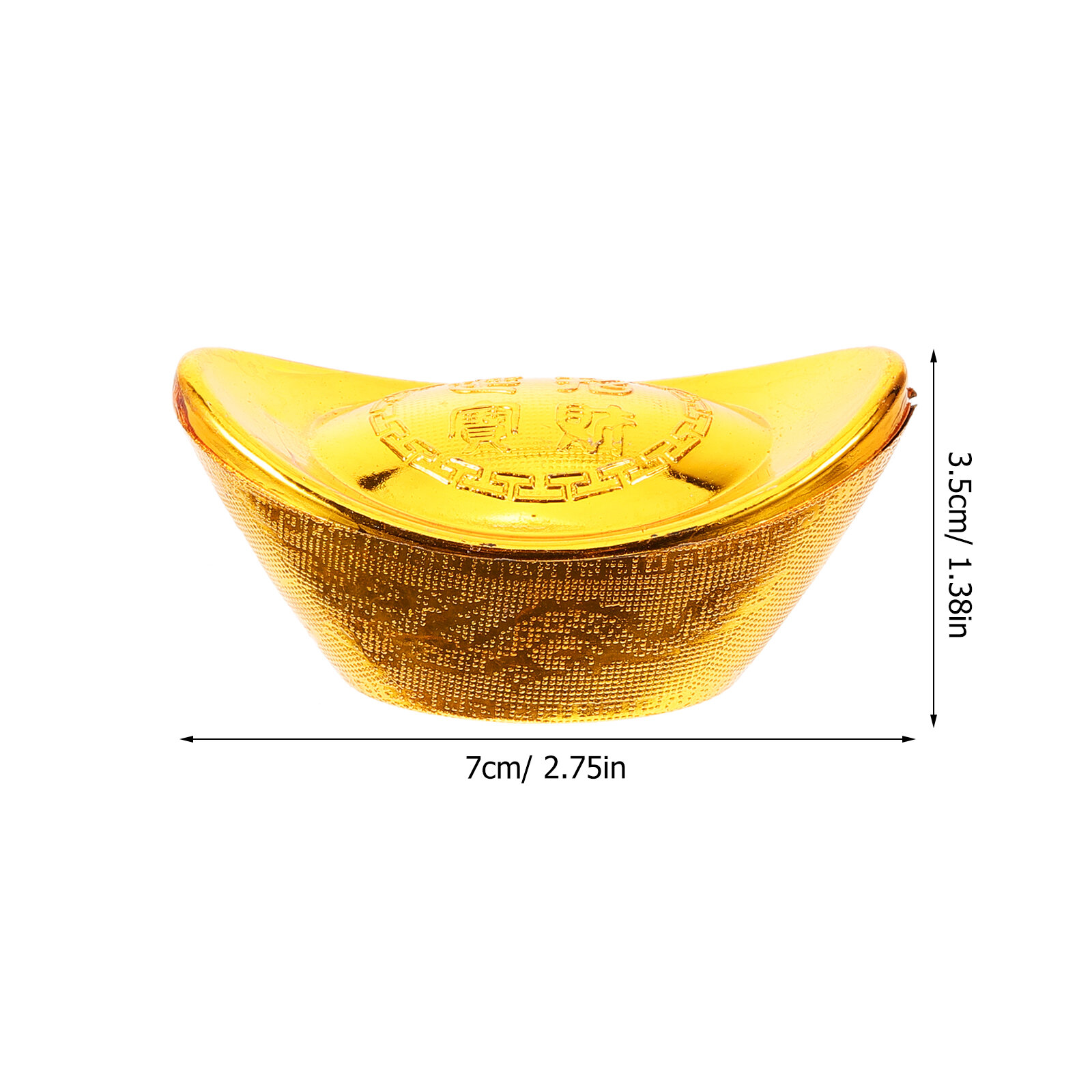 12 Штук Китайский Инgot Упаковка Для Конфет Золотой Цвет 7.00X4.00X3.50Cm