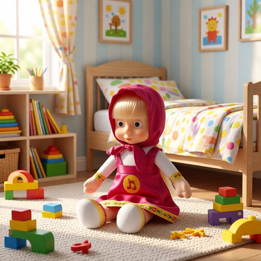 Игрушка мягкая Маша И медведь маша 29 см, новый музыкальный чип