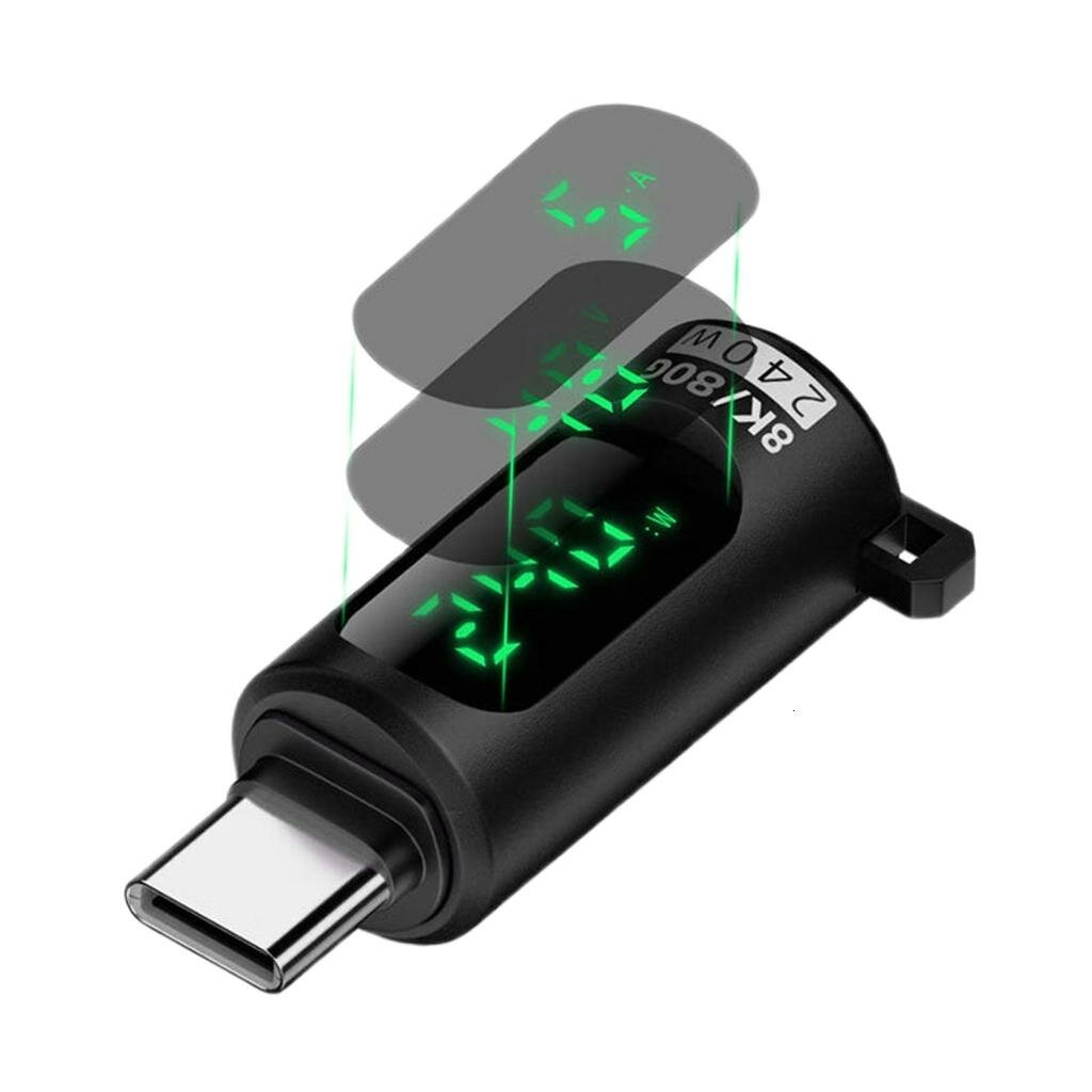 USB-C адаптер для зарядки и передачи данных, Черный