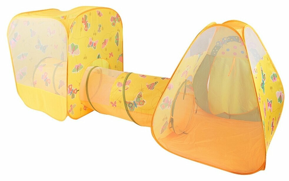 Игровая палатка Ching-Ching CBH-24 2 игровых домика + туннель + 100 шариков CBH-24 цветной