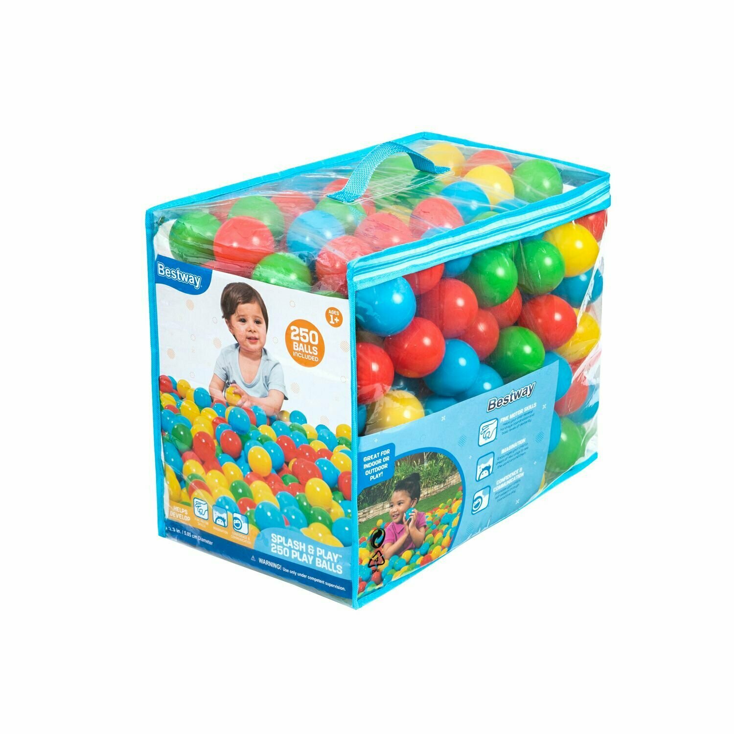 Пластиковые мячи для игровых центров BestWay 5,8 см 250 шт 52649 BW