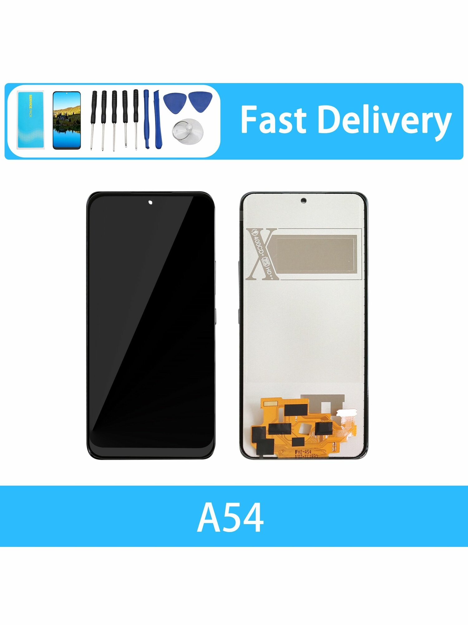 Дисплей для Samsung A54 / Galaxy A54 5G (без рамки), TFT LCD, 6.4", 720x1600, яркость 350 ни