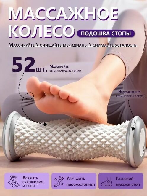Ролик массажный для стоп, компактный роликовый массажер для ног, улучшение кровообращения и снятие усталости