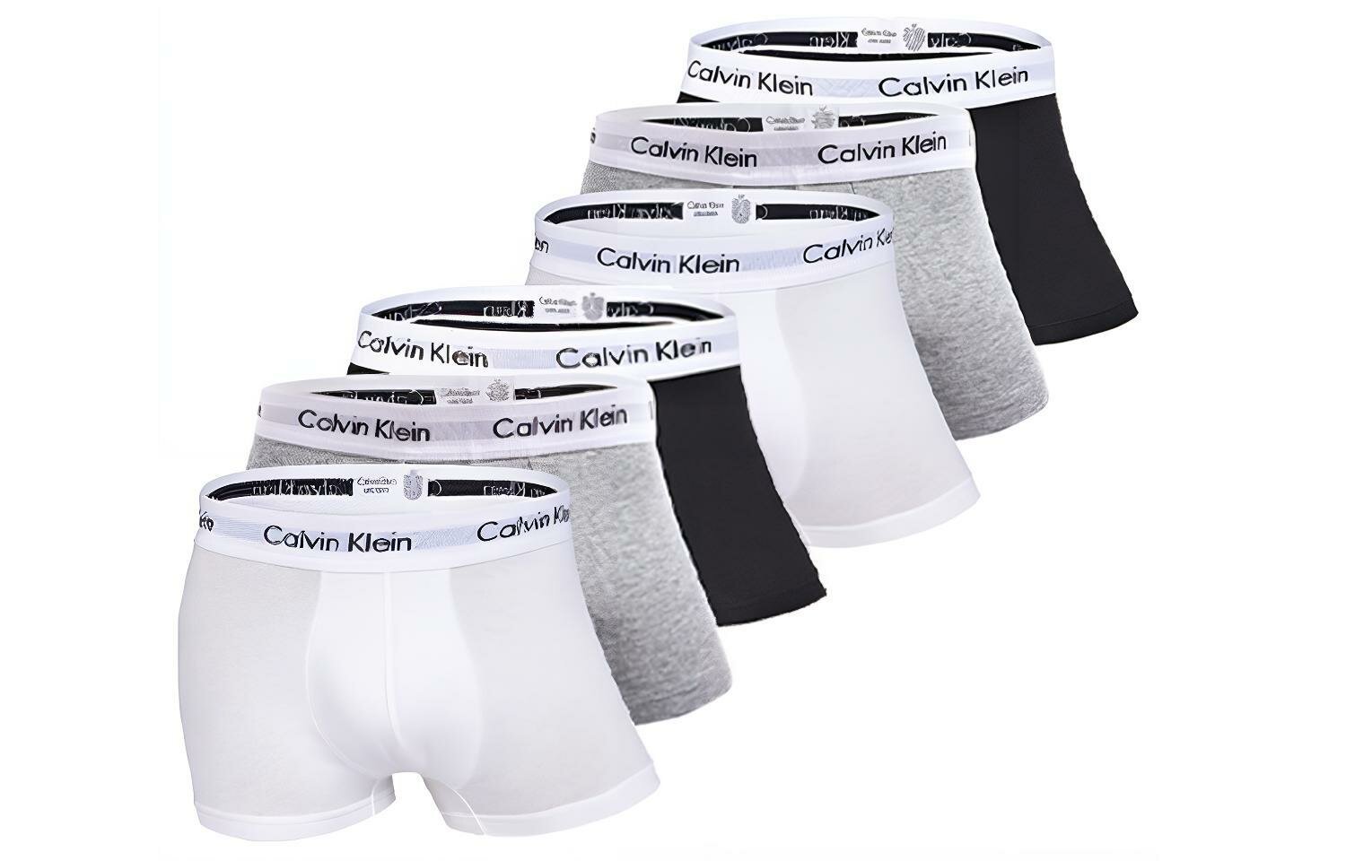 Боксеры мужские CALVIN KLEIN, 3 шт, черные/белые/серые, L EU