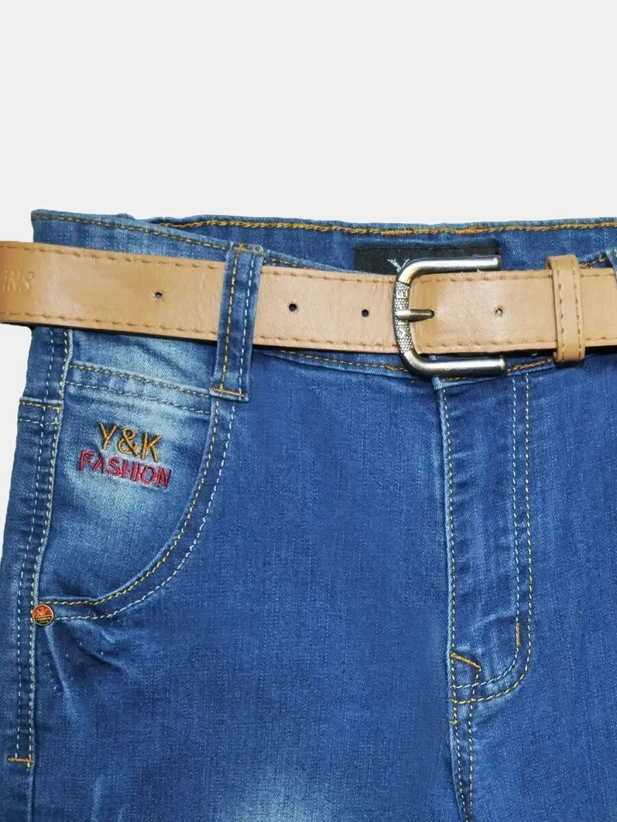 Джинсы Yuke jeans Деним, размер 20/122, голубой, синий — фото 1