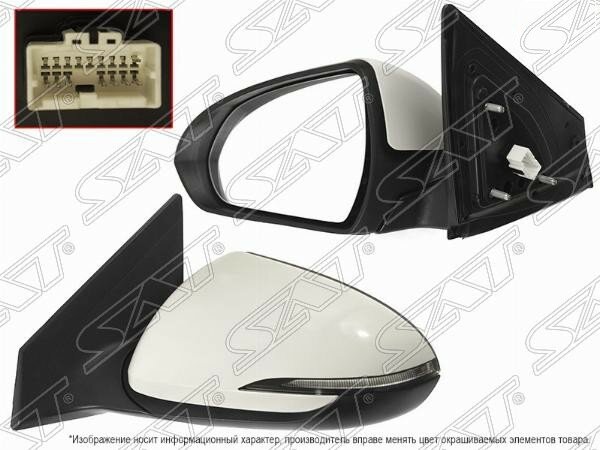 Зеркало SAT ST-16-0027 Hyundai Elantra 18-20 слева Обогрев/ Повторитель поворота/ Складывание/ 8 контактов