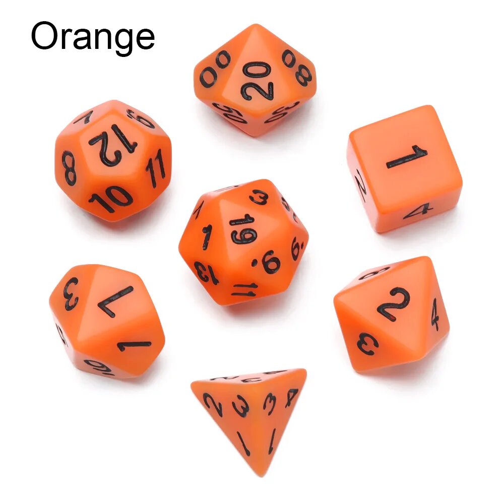 Набор костей для D&D, оранжевый, Color: 14