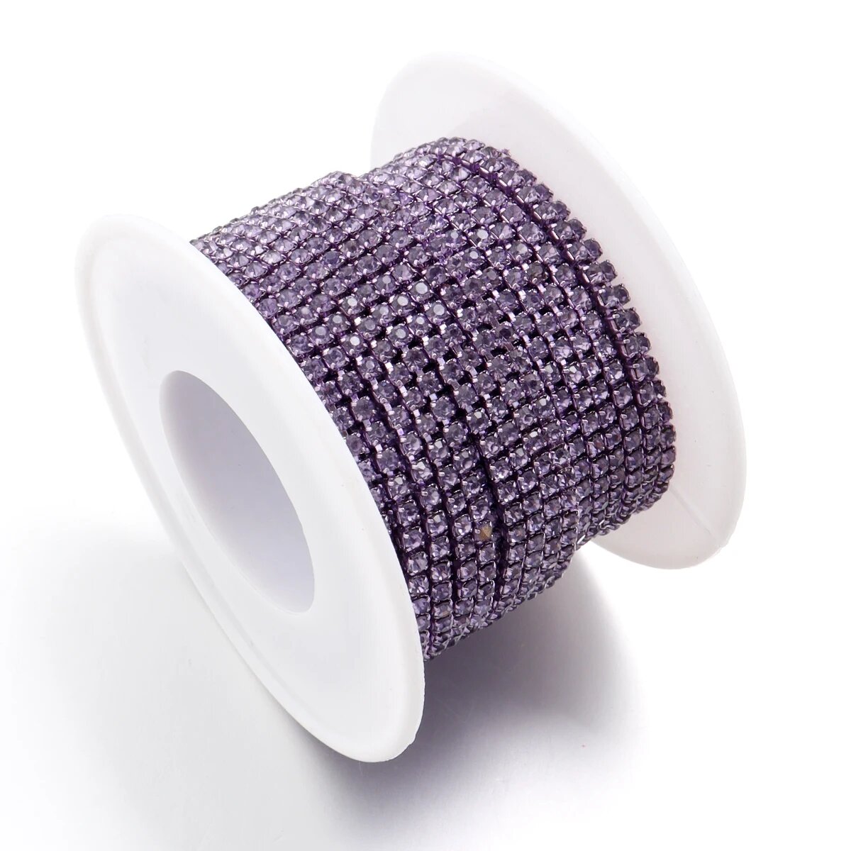 Цветная хрустальная цепочка со стразами для пошива 3mm 10yards, Light purple
