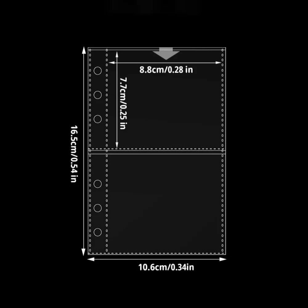 Прозрачные внутренние листы для фотоальбома A6 из ПП 2pockets 10pcs