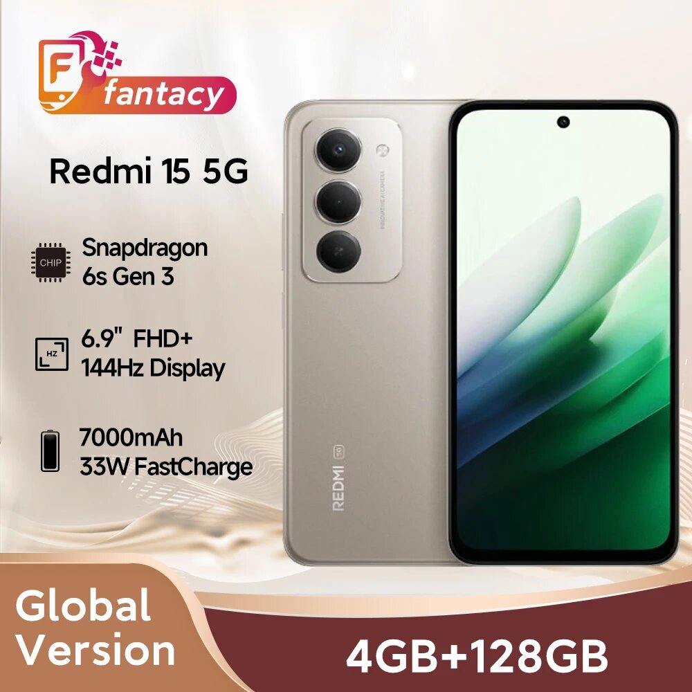 Смартфон Xiaomi Redmi 15 5G, 4/128ГБ, global