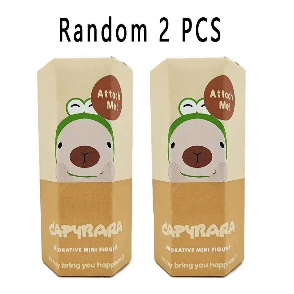 Капибара фигурка, 2шт, коричневый, Random
