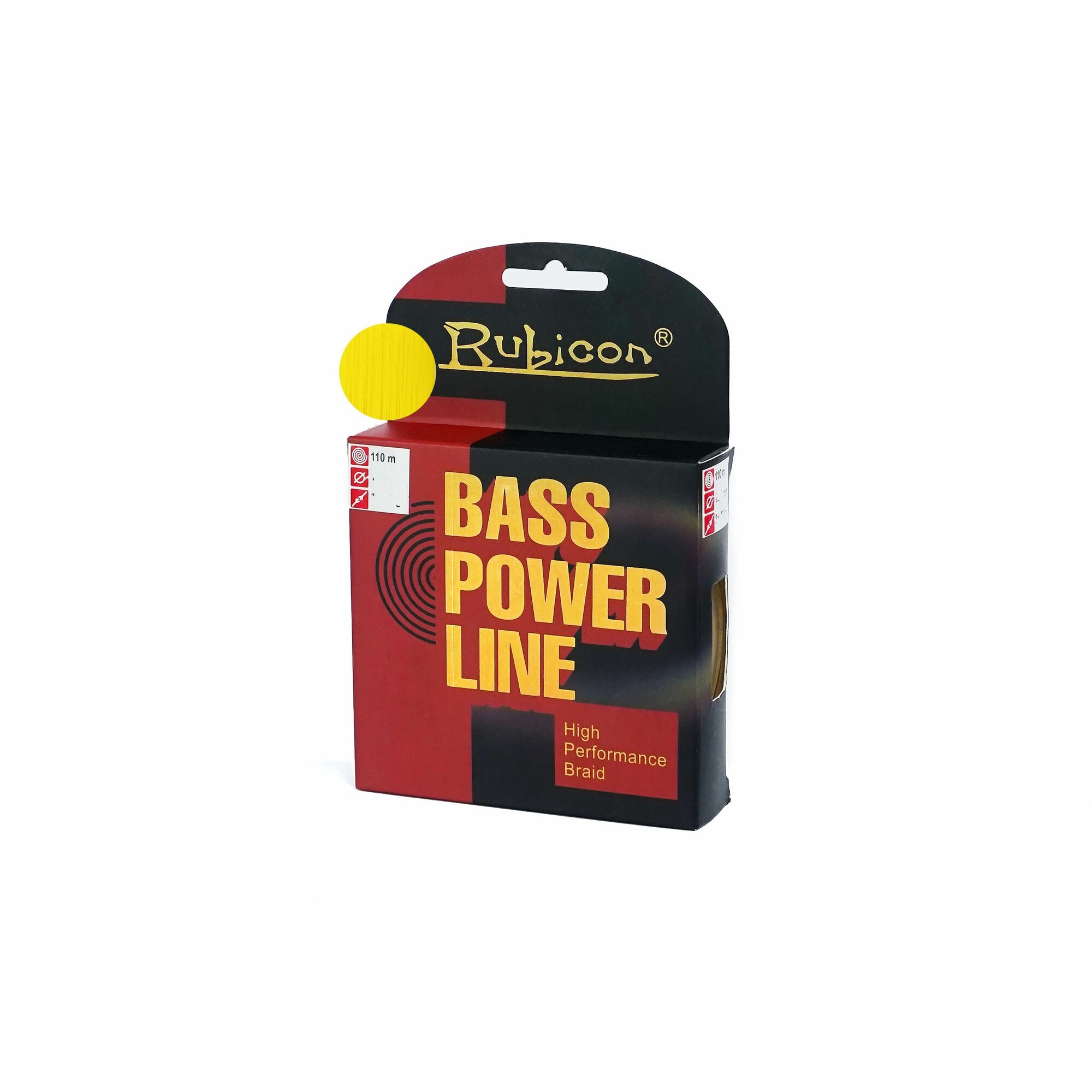 Плетеный шнур для рыбалки Bass Power Line 110 м yellow, 0,20mm