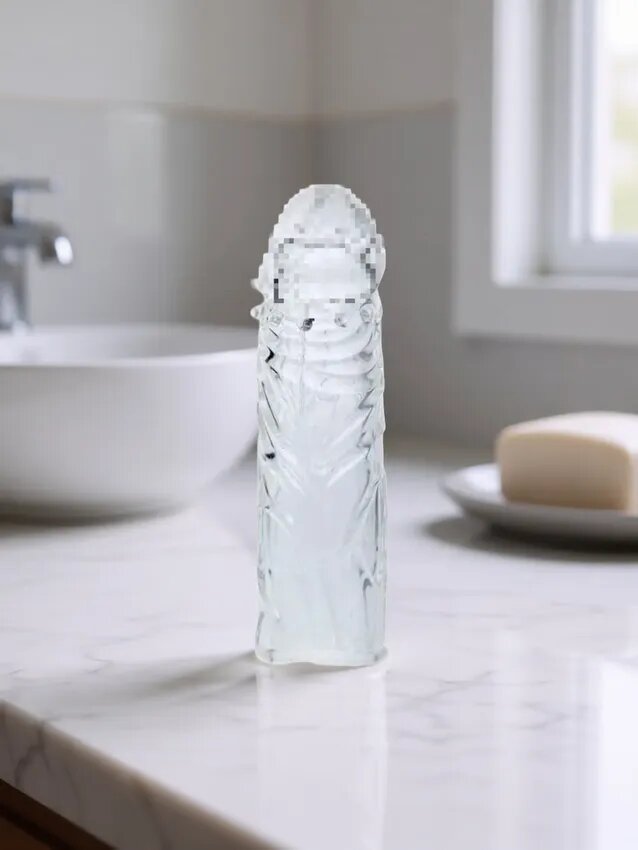 Насадка Baile Penis Sleeve, с закрытой головкой, прозрачная, для БДСМ