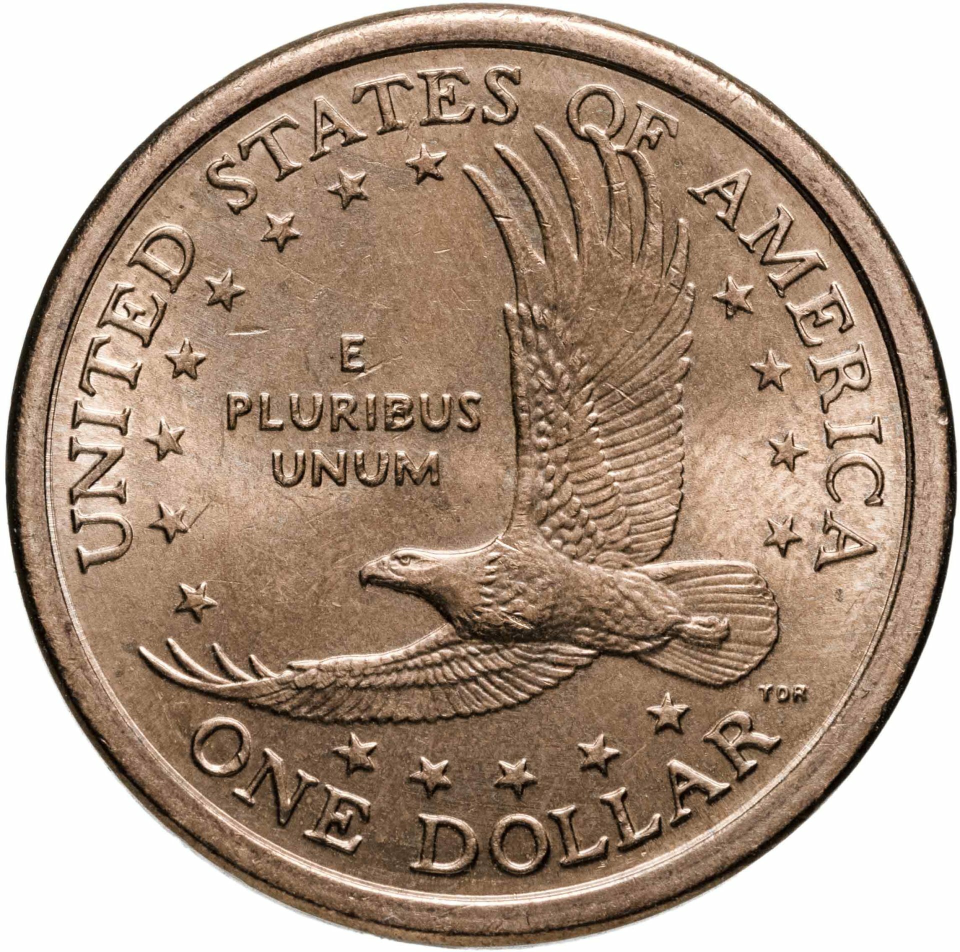 США 1 доллар dollar 2006 "Sacagawea dollar Сакагавея доллар - парящий орёл", знак монетного двора "D" - Денвер, Медь, в сохранности UNC