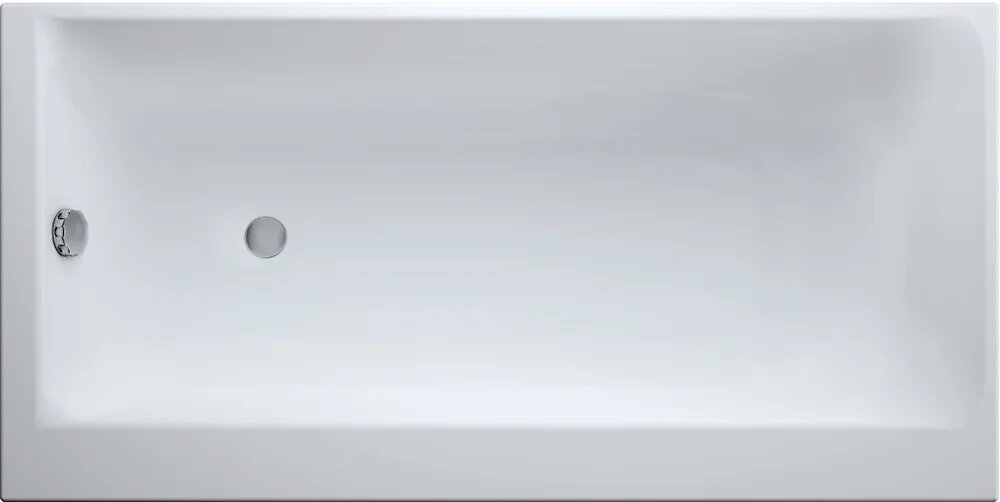 Акриловая ванна Cersanit Умный (Smart) R 170x80, на ножках, правая, пристенная, белая, глянцевая, прямоугольная