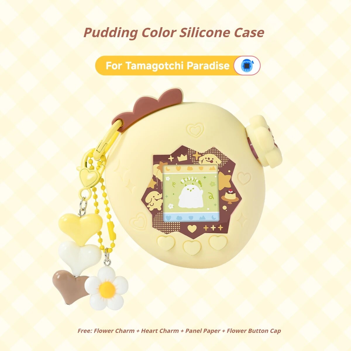 Силиконовый чехол EVANOVM Sweet Pudding Chocolate для Tamagotchi Paradise Pudding
