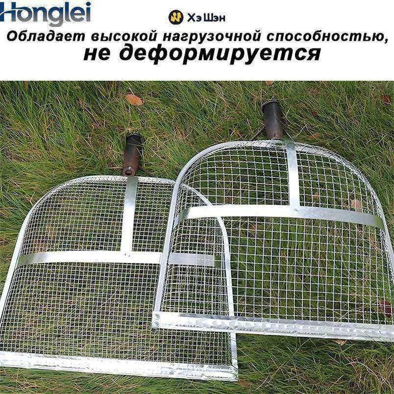 Садовое сито для просеивания почвы, компоста и сыпучих материалов, 48.01х44.02х10.03см, серебристое, металл