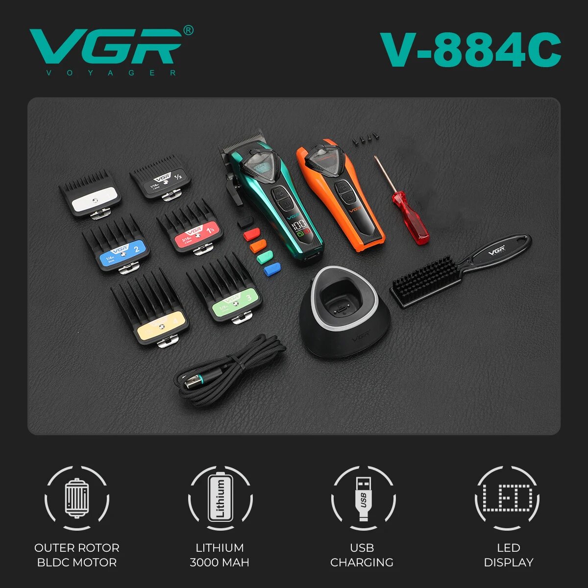 VGR V-884C Машинка для стрижки волос