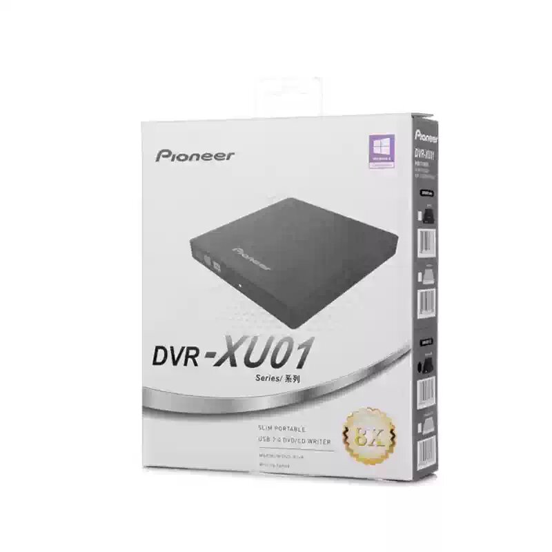 1ПК новой для DVR-XU01 8-скоростный USB Внешний DVD-горелка DVD-накопитель