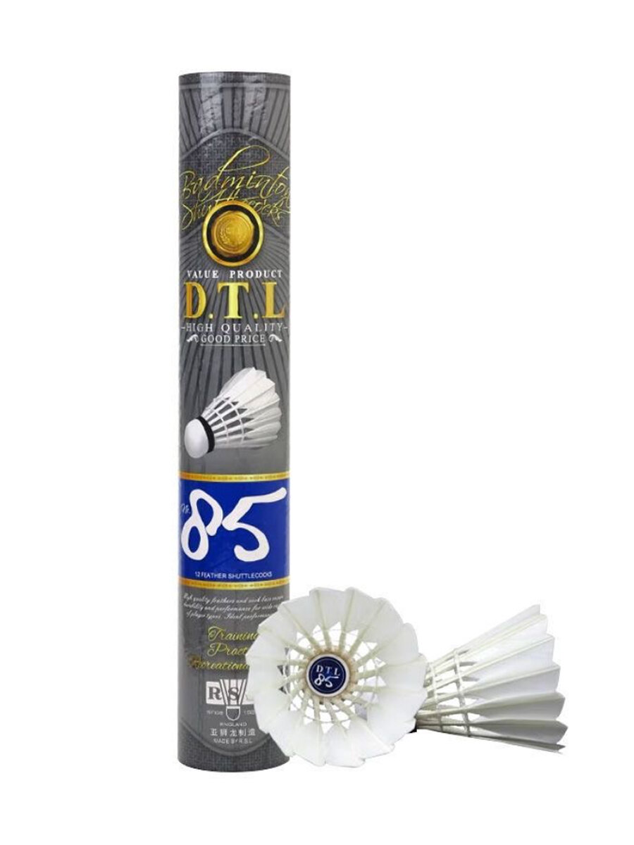 Воланы для бадминтона перо RSL DTL 85, цвет White, скорость 77
