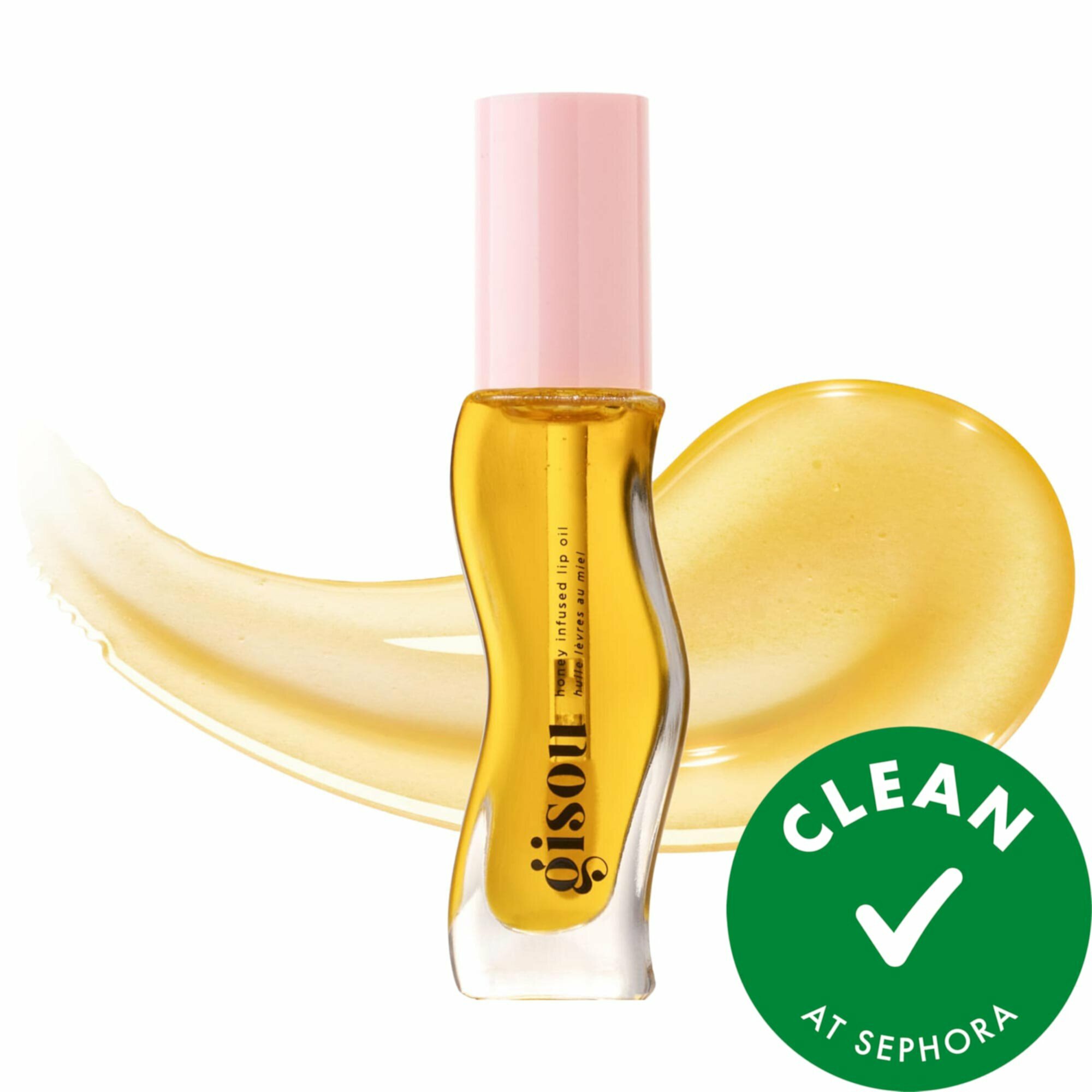 Масло-блеск Gisou Honey Infused Lip Oil — Honey Gold, прозрачный теплый оттенок, 8 мл
