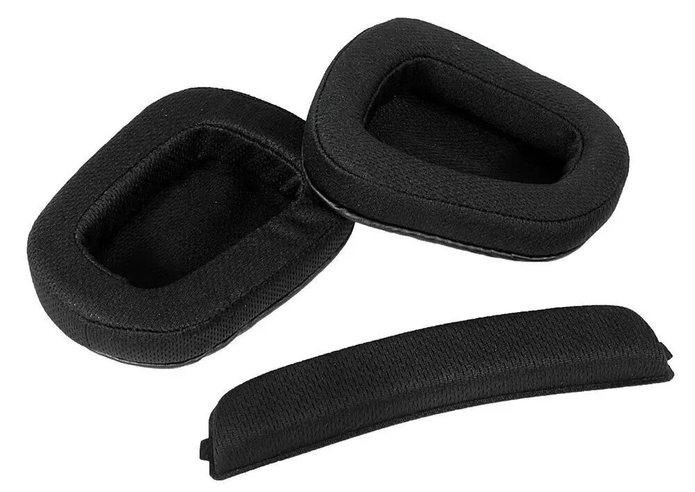 Амбушюры + оголовье для наушников Logitech G935, G933, G635, G633, тканевые