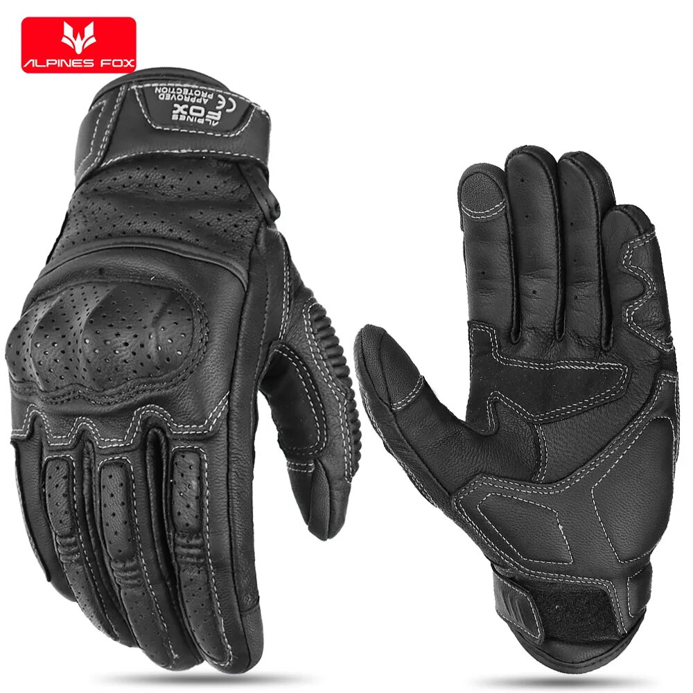 Кожаные мотоперчатки Alpinestars Fox AFG-15 Black, размер L