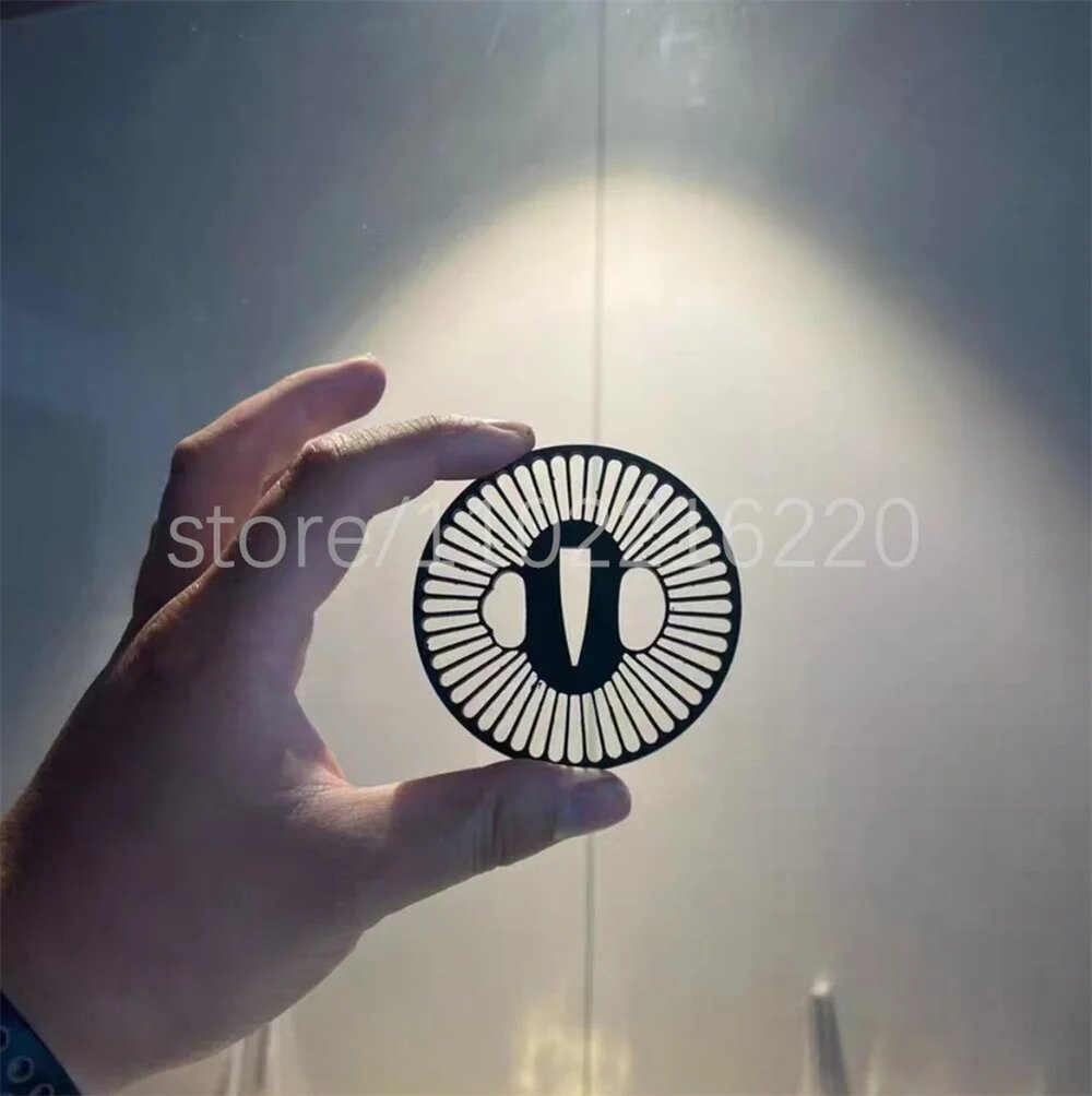 Черная стальная цуба для катаны