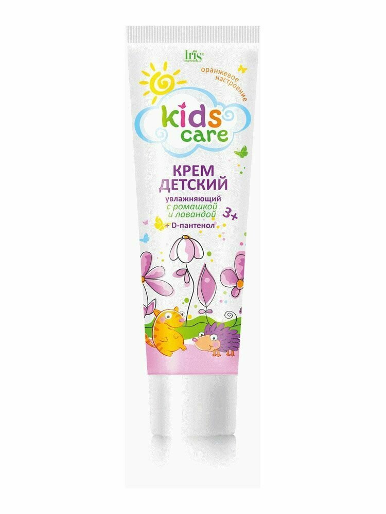 Iris Cosmetic Крем Kids Care детский увлажняющий с ромашкой и лавандой, 100 мл