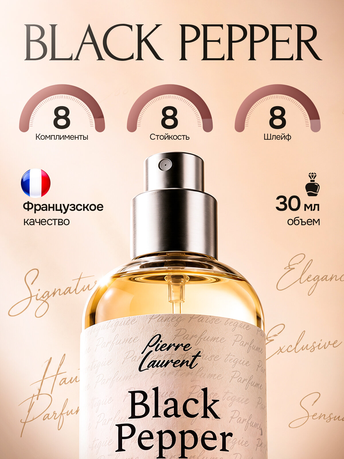 Духи мужские стойкие Black Pepper Блэк Пеппер 30 мл