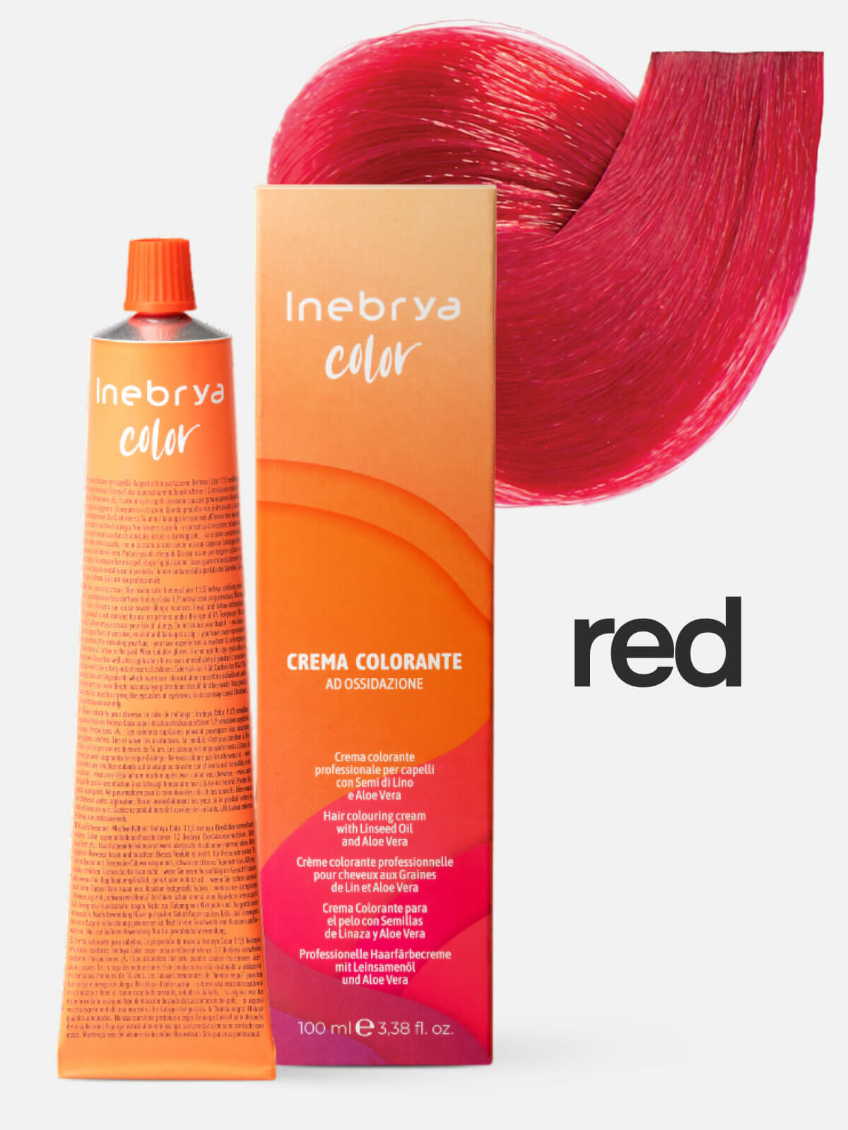 Крем - краска для волос профессиональная Inebrya Color Professional Корректор Красный, 100 мл