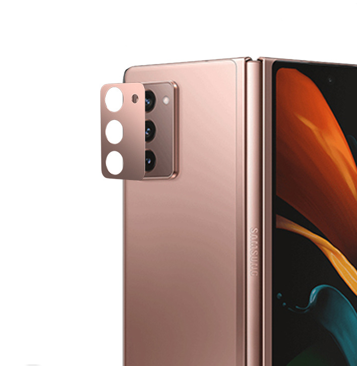 Защитное стекло MyPads для объектива камеры телефона для Samsung Galaxy Z Fold 2 (SM-F916B) (Розовое золото)