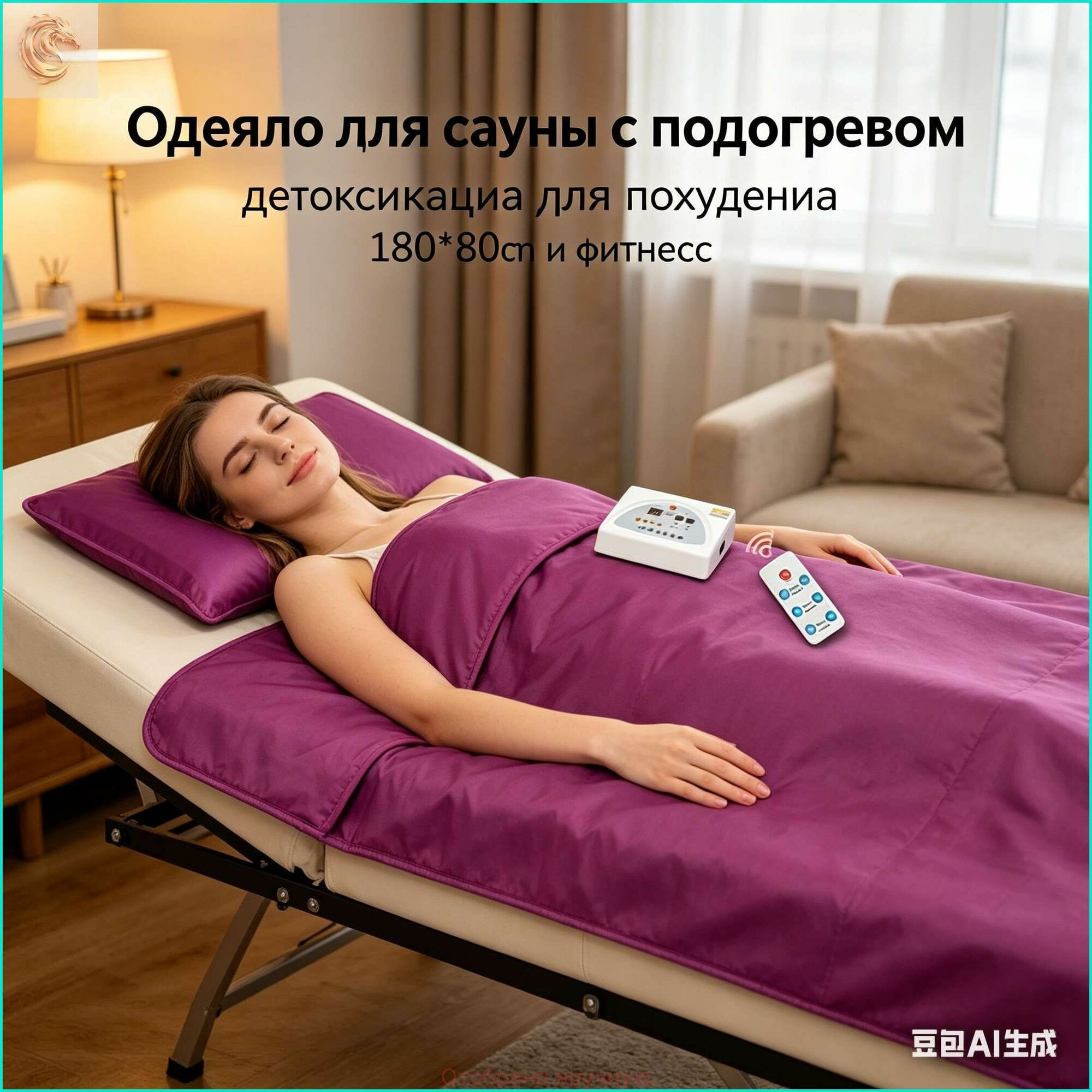 Одеяло для сауны с подогревом детоксикация для похудения и фитнеса женское 180*80 см