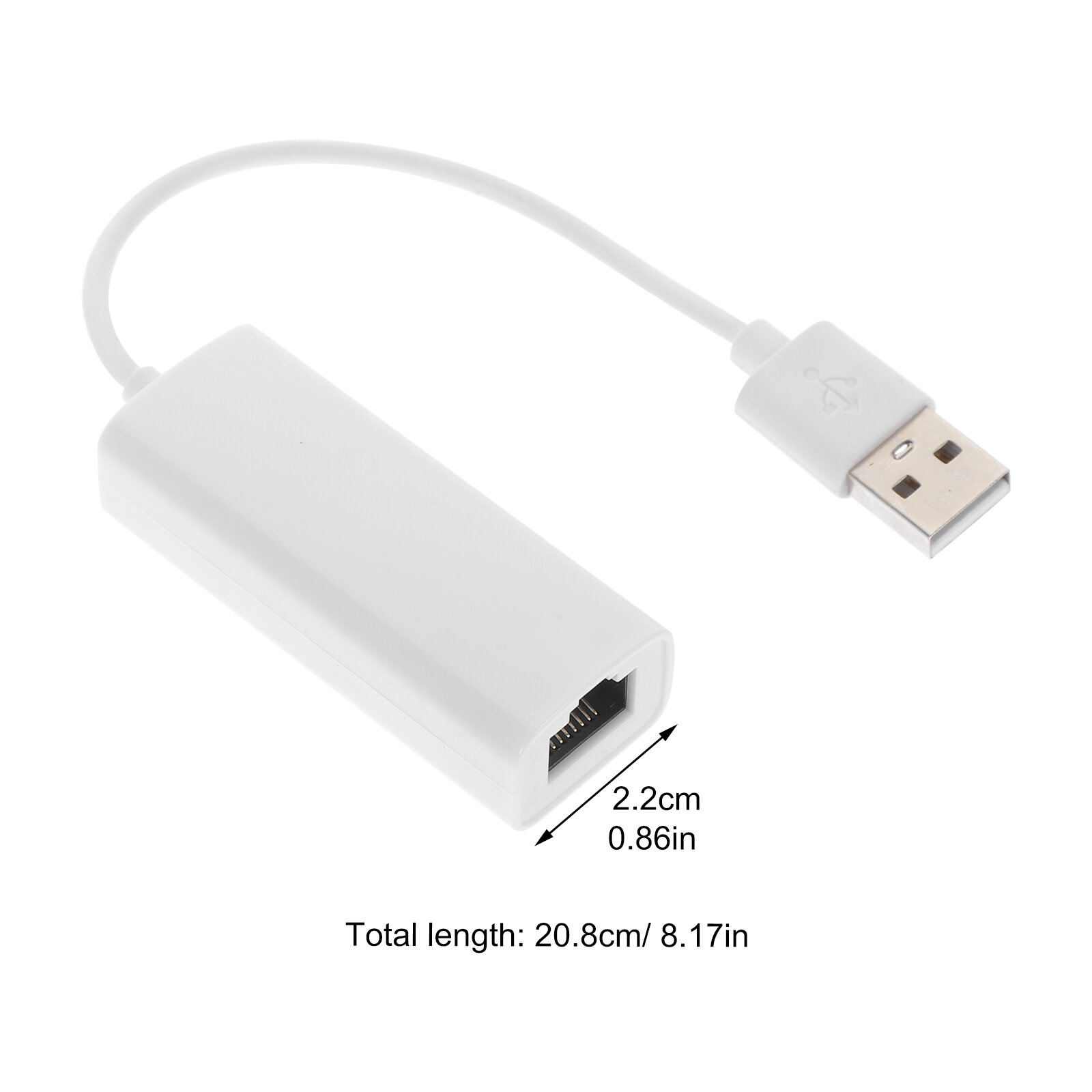 Белый usb-адаптер ethernet из abs для подключения к проводной сети