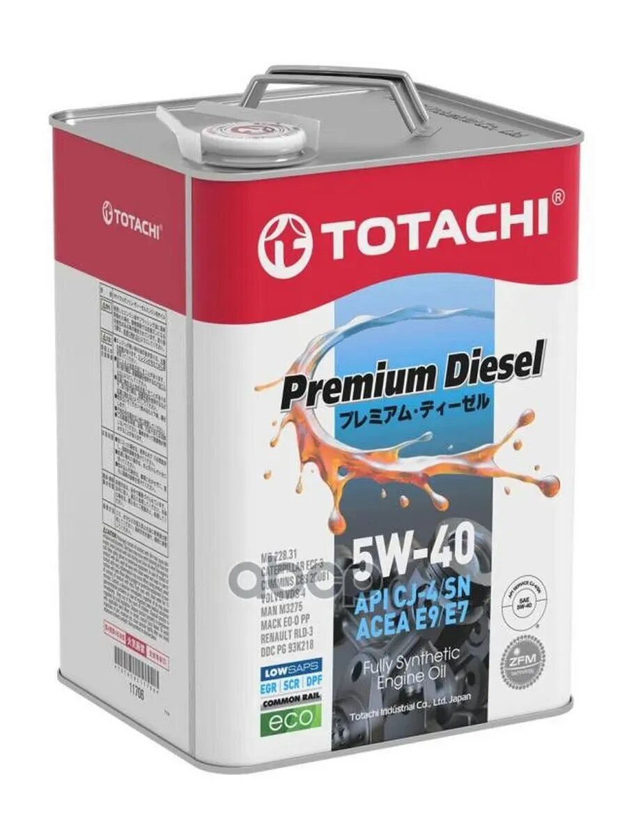 Totachi Premium Diesel Fully Synt Cj-4/Sm 5W40 Синт. 6л