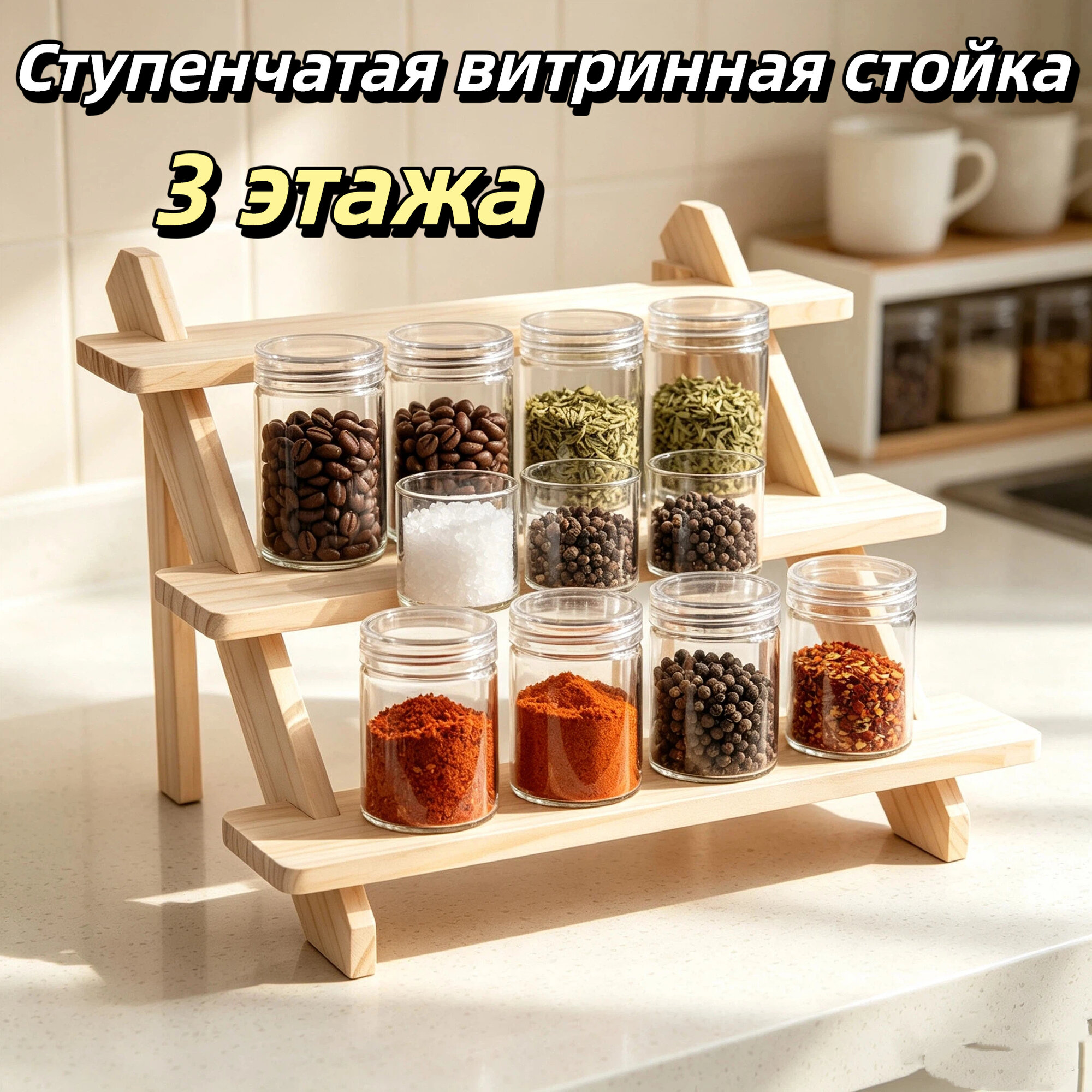 Полка лесенка торговая стойка витрина настольная