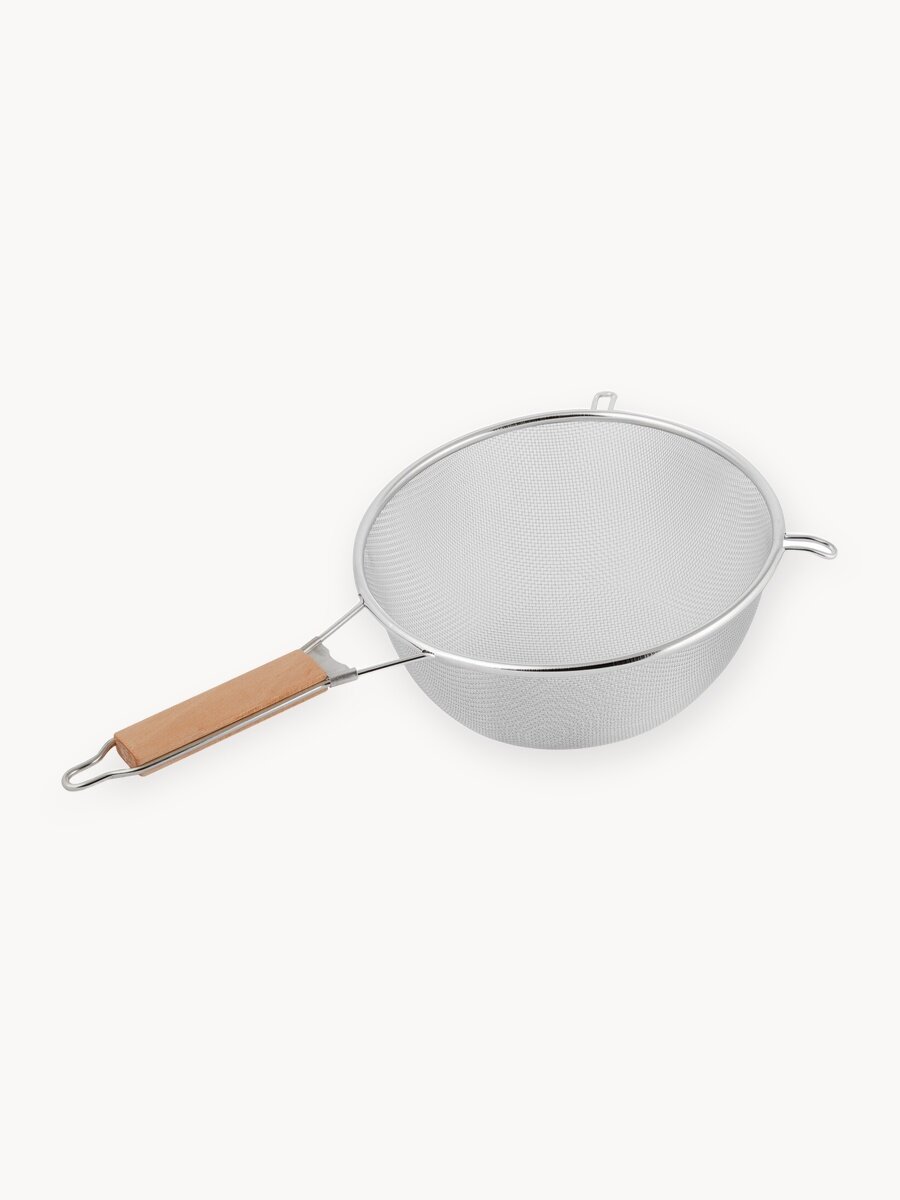 Сито - Дуршлаг Mirus Group из нержавеющей стали с деревянной ручкой — кухонное сито, диаметр 25 см