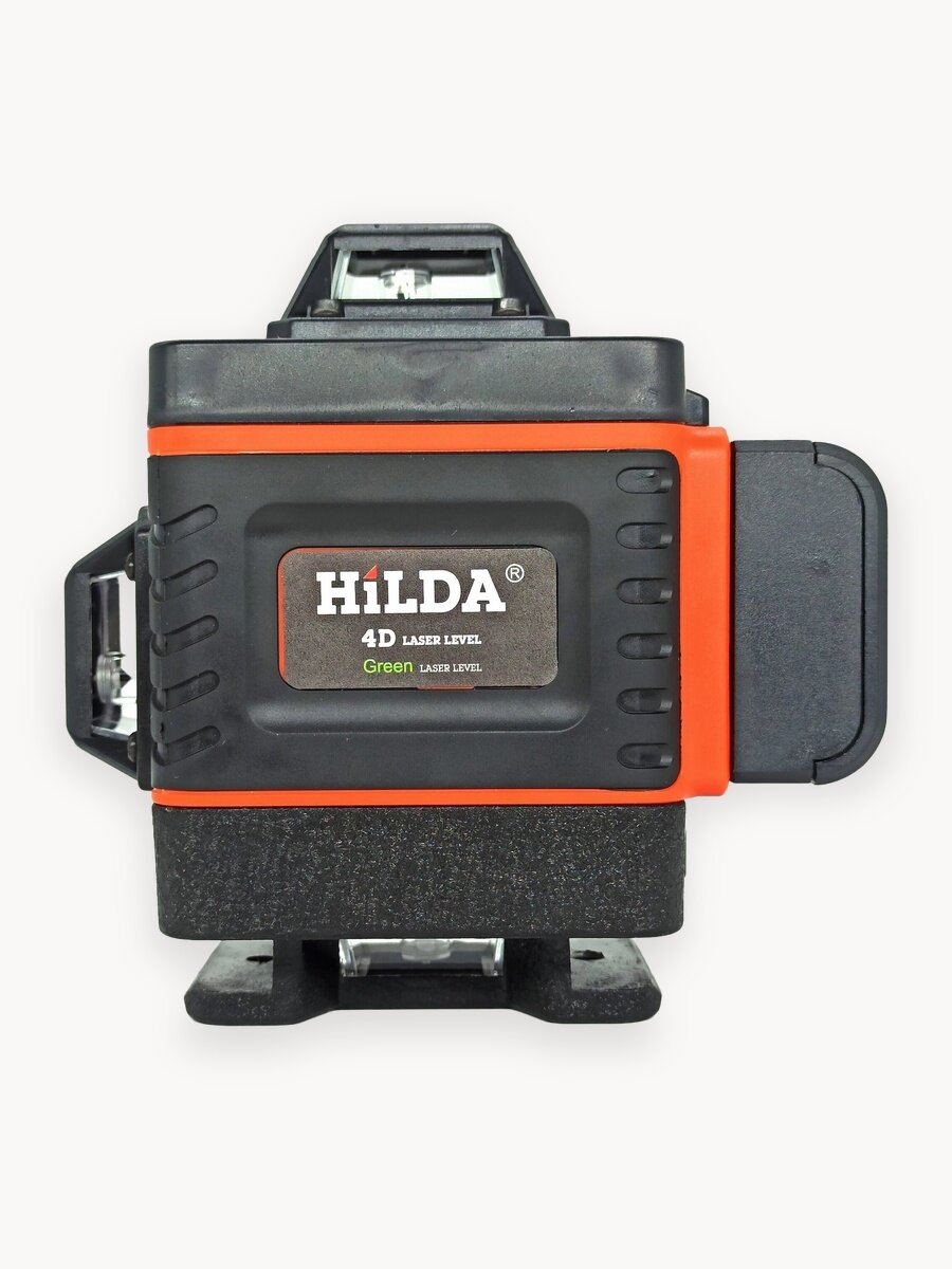 Профессиональный лазерный уровень Hilda 4D 16 линий зеленый луч, с 2 аккумуляторами