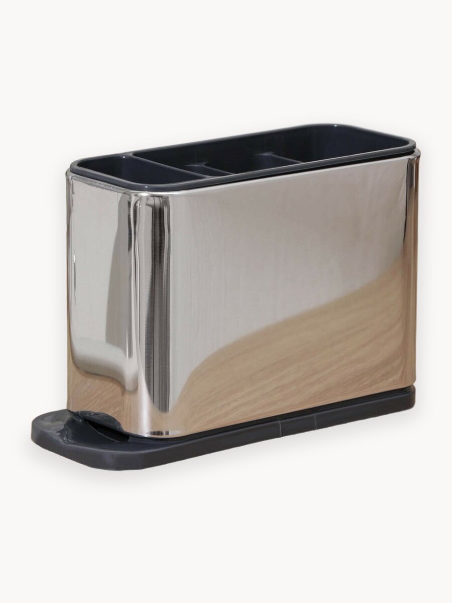 Подставка для ложек и вилок, сушилка для столовых приборов Magistro «Металлик», 4 отделения, 18х8,6х13 см