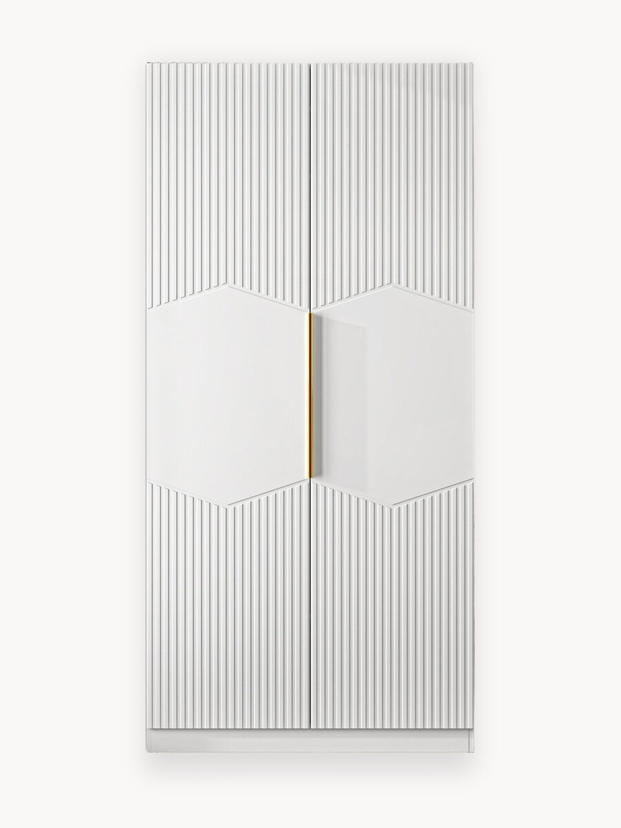 LAERA Шкаф распашной для одежды с полками 90х52х210 см сити глиняно-серый