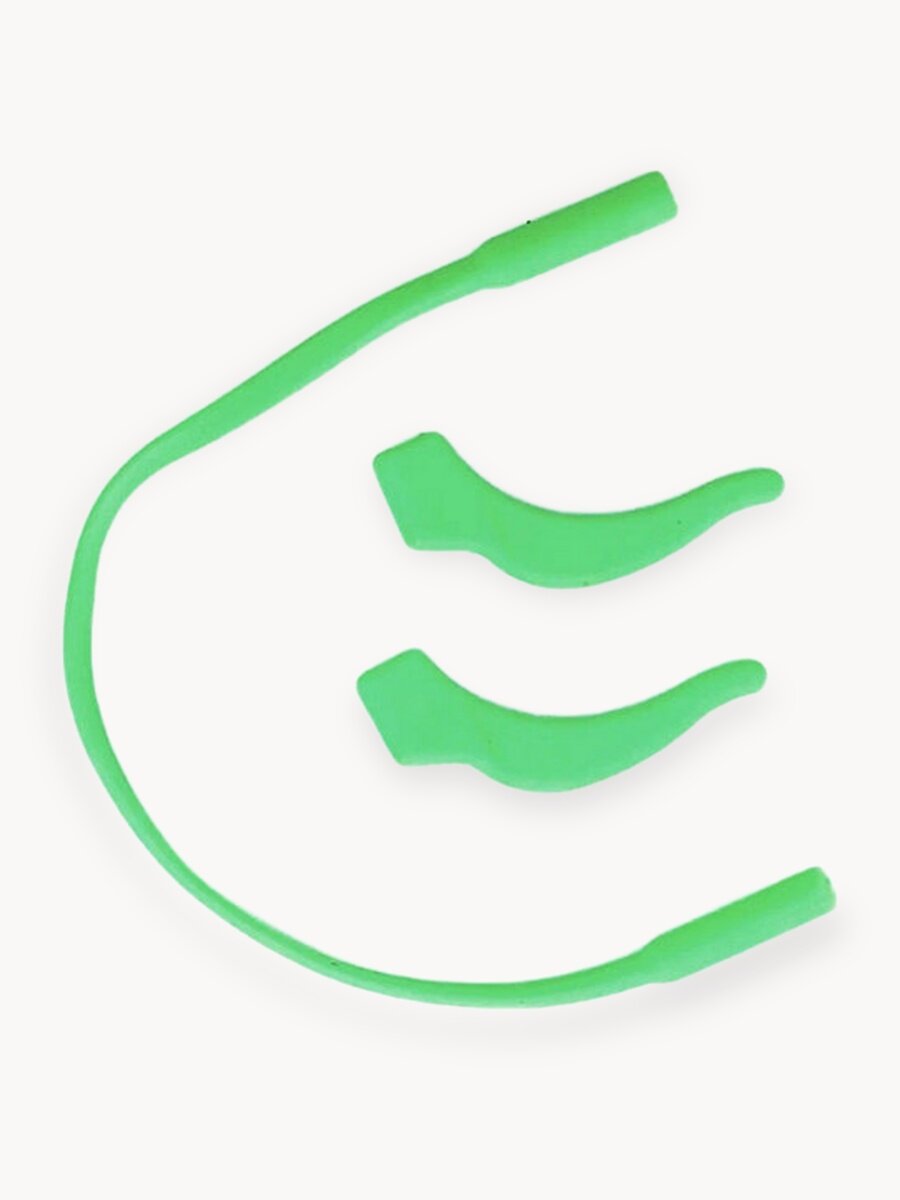 Стопперы и держатель для детских очков силиконовый зеленый