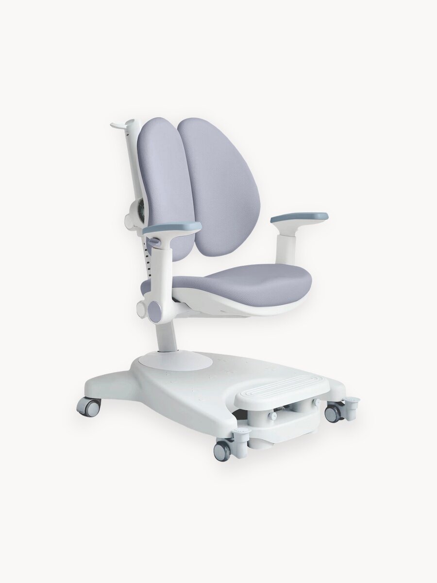 Детское компьютерное растущее кресло Ergokids Clever Duo Y-116 серое