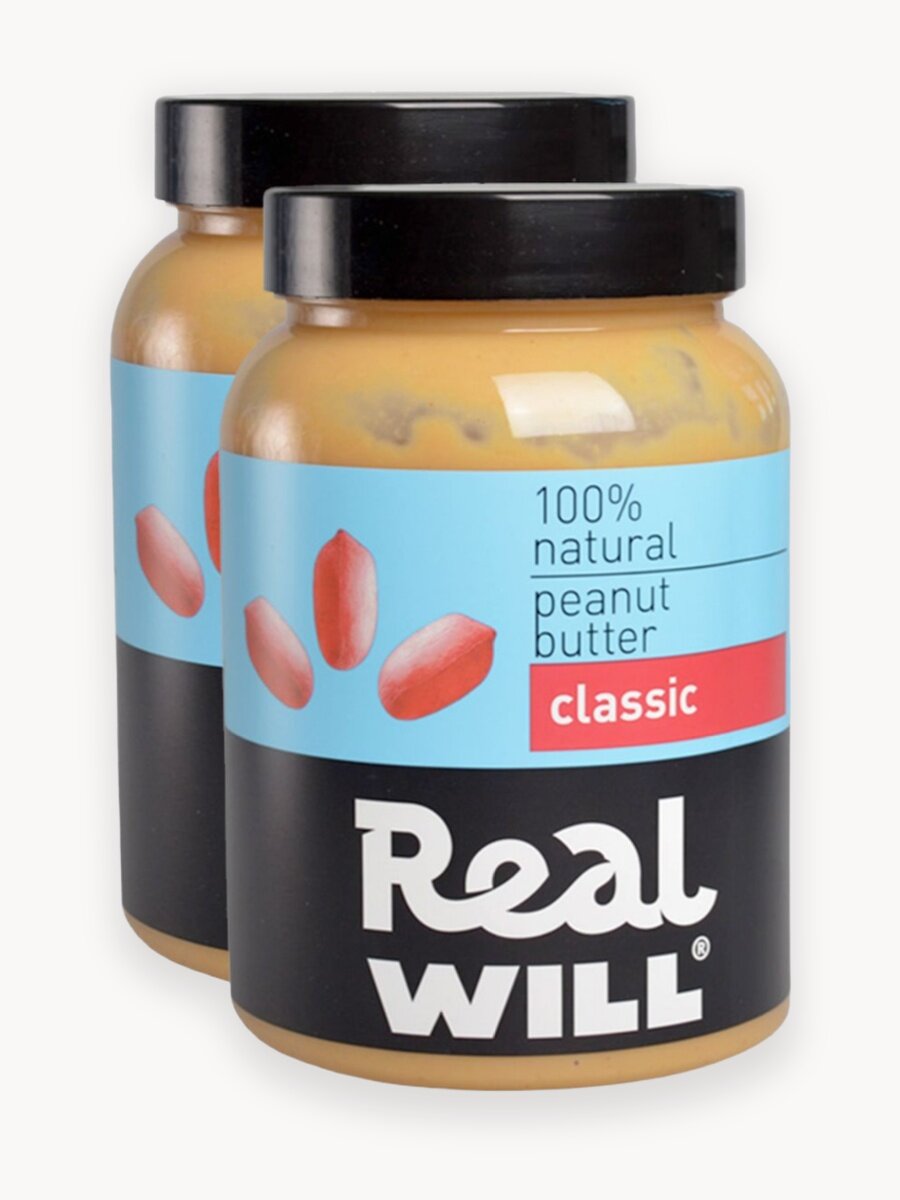 Арахисовая паста Real Will, с солью, без сахара, 100% натуральный продукт, 2 кг
