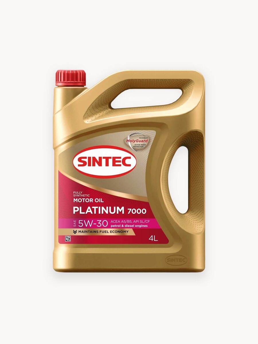 Моторное масло Sintec Platinum 7000 SAE 5W-30 API SL, ACEA A5/B5 4 л 600158