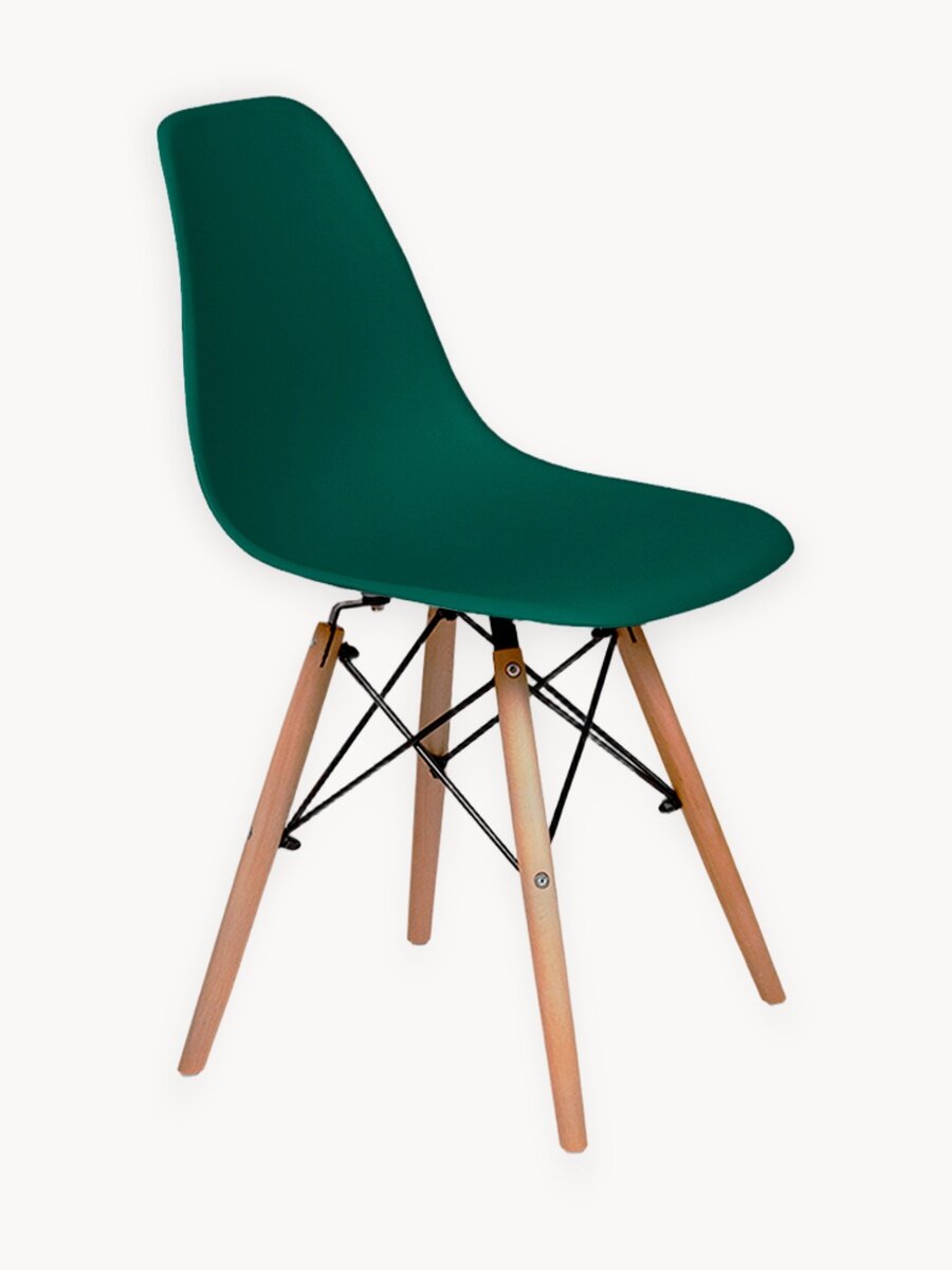 Комплект стульев RIDBERG DSW EAMES (2 шт, темно-зеленый) Комплект стульев для гостиной, столовой