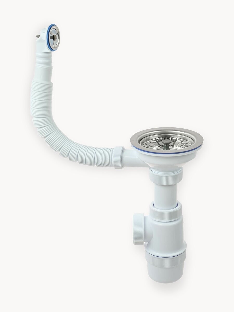 Сифон для кухонной мойки 3 1/2 Viprlast by Wirquin с круглым переливом