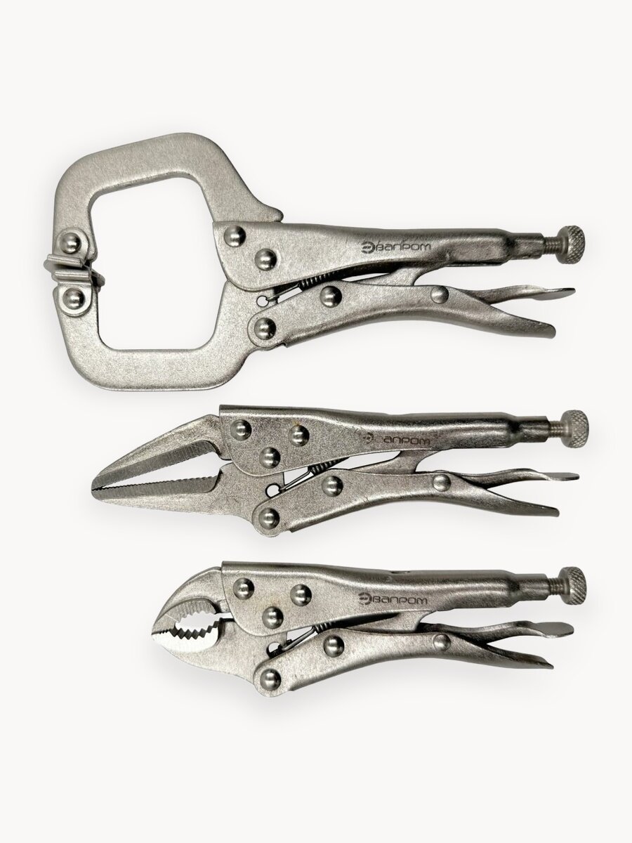 Клещи зажимные Эвапром "3-я Рука", для металла, серебристый, 3 шт