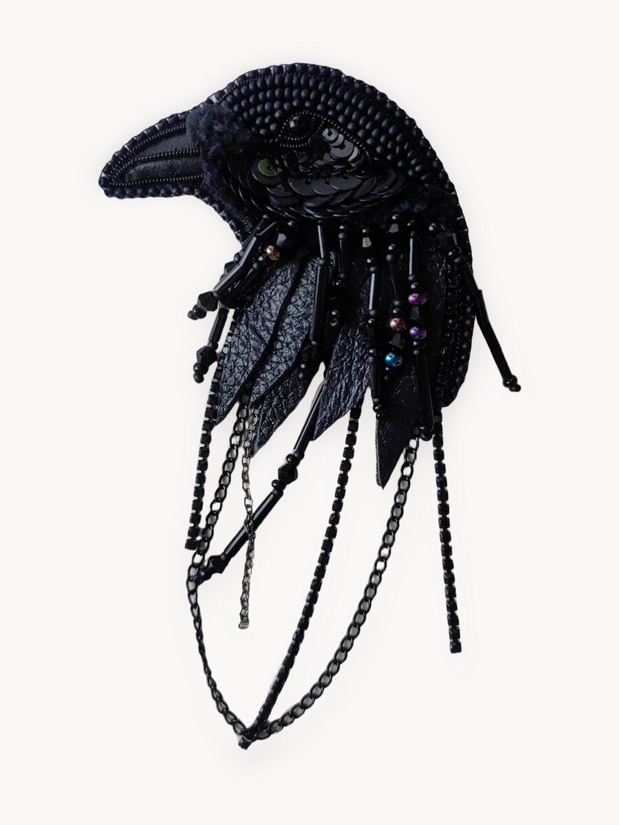 Брошь, кристалл, стразы, металл