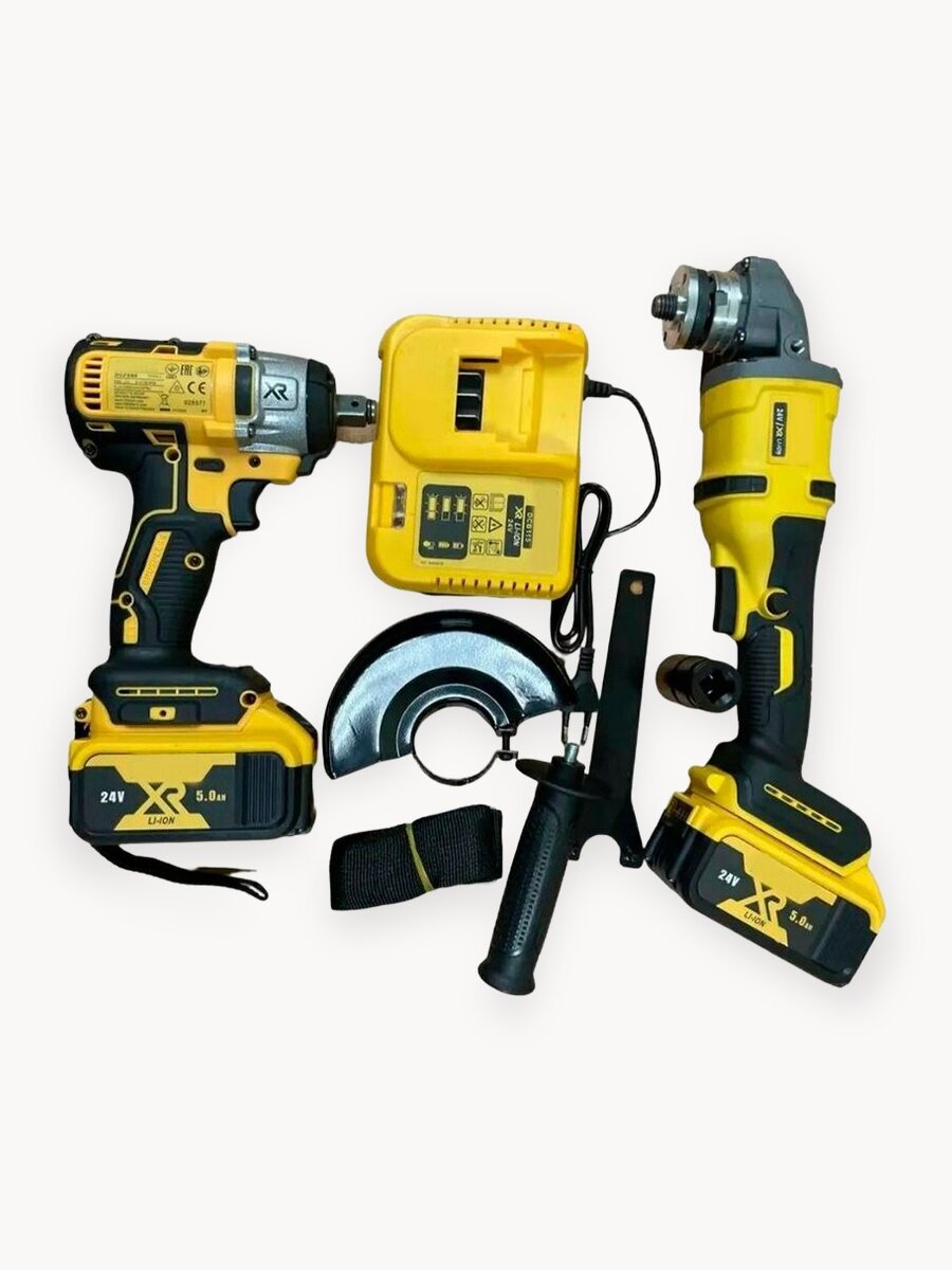 Набор инструментов 2в1 Болгарка УШМ 24v + Гайковерт 24v